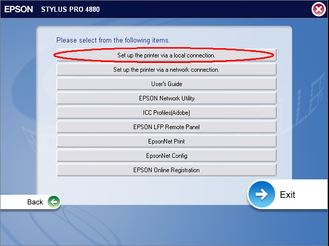 Epson driver installation